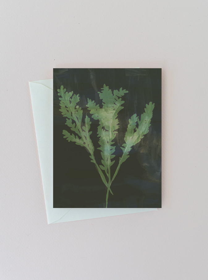 Teal Green Algae Note Card – Gather Goods Co.