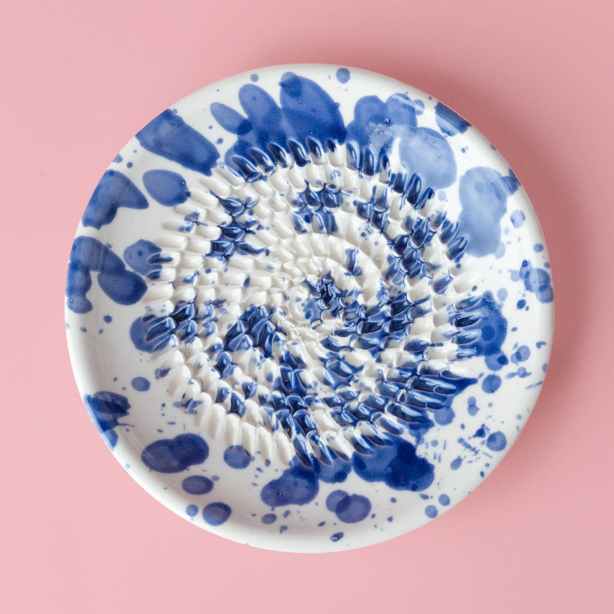 Blue Splatterware Garlic Grater Plate – Gather Goods Co.
