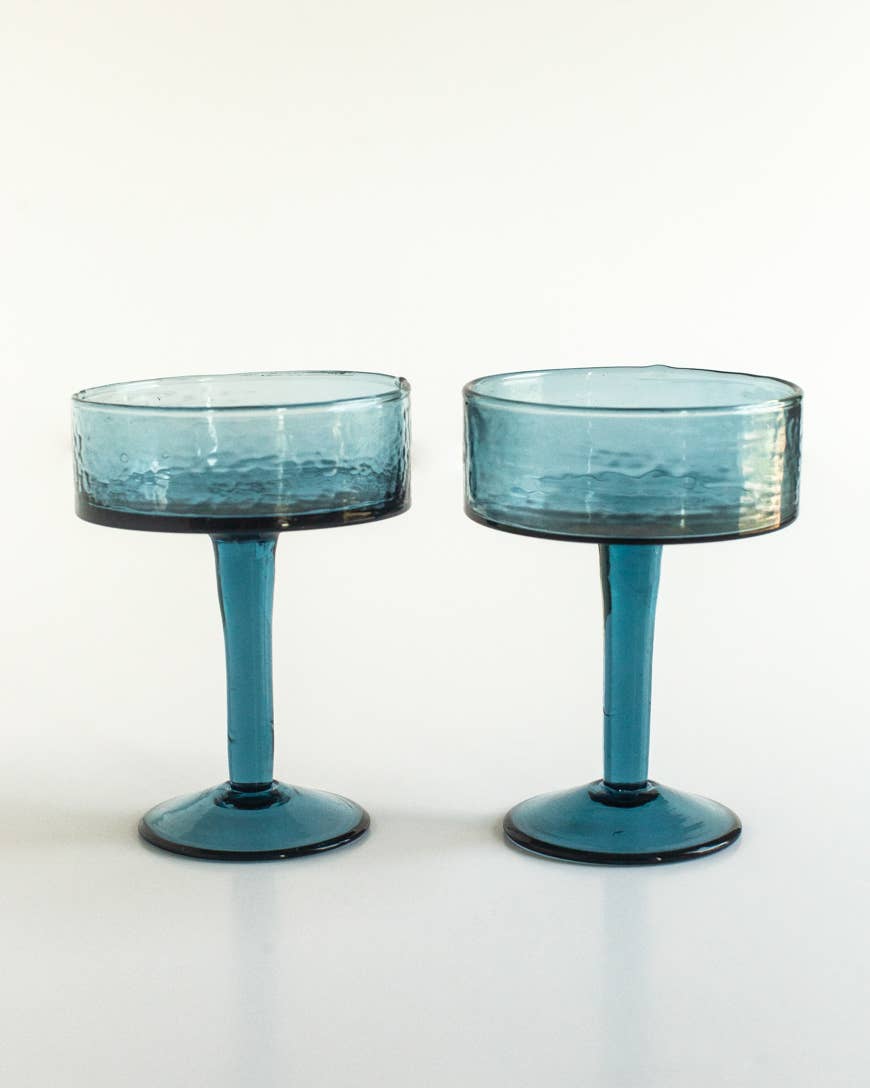 Blue Coupe Cocktail Glass – Gather Goods Co.