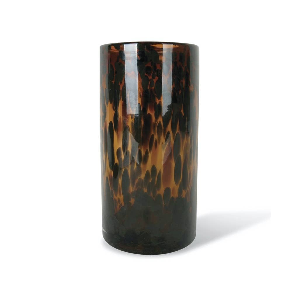 Brown Tortoise Shell Glass Flower Vase – Gather Goods Co.