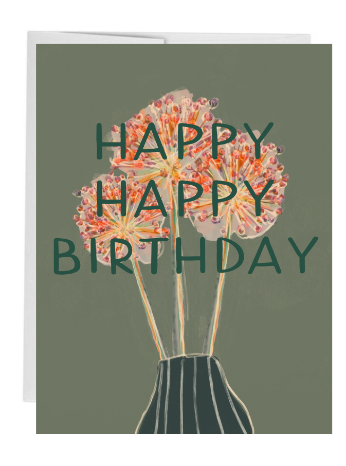 Happy Happy Birthday Note Card– Gather Goods Co.