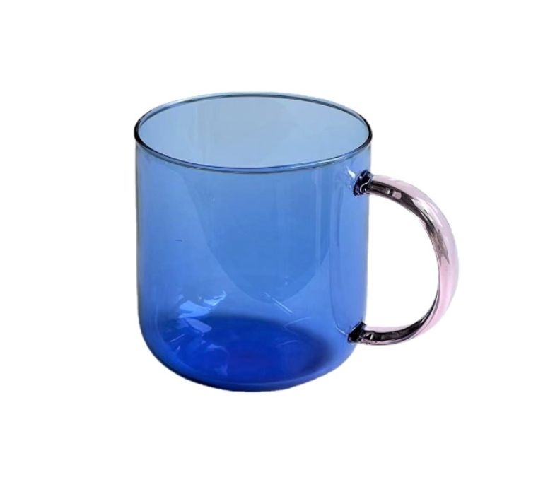 Cobalt Blue Glass Mug with Lavender Handle – Gather Goods Co.