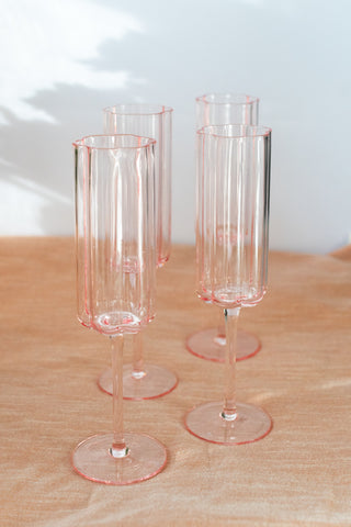 Champagne Flute Glassware in Pink– Gather Goods Co.