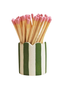 Green Striped Match Striker with Pink Matches - Gather Goods Co.