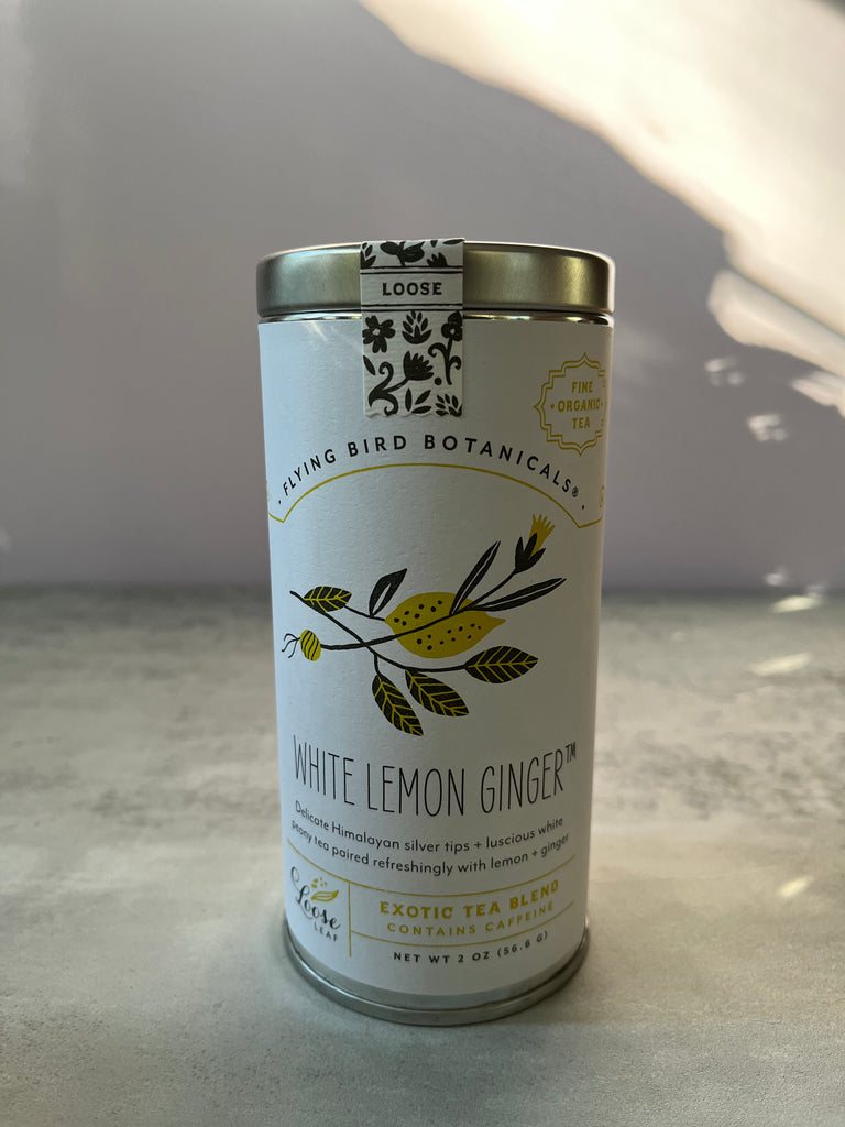 White Lemon Ginger Loose Leaf Tea Tin– Gather Goods Co.