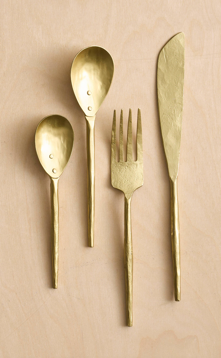 Forge Brass Flatware - Set of 4 – Gather Goods Co.