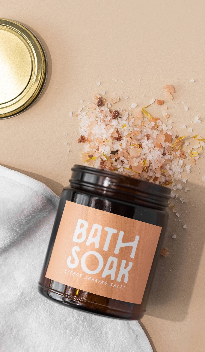 Bath Salts with Himalayan and Dead Sea Salt, Santal – Gather Goods Co.
