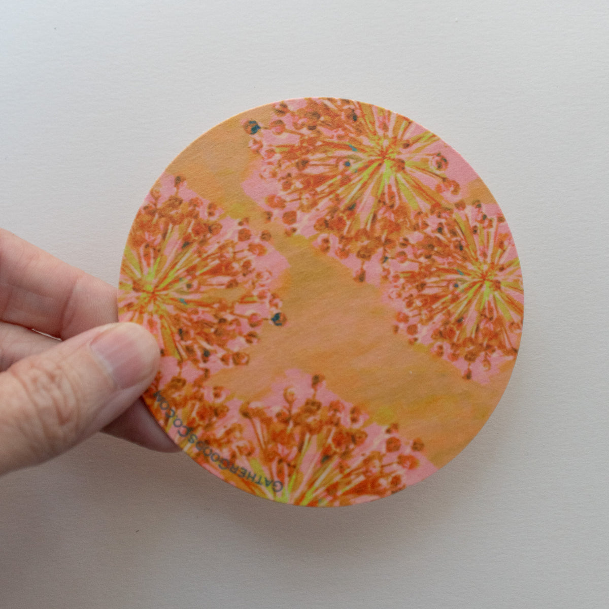 Golden Floral Pop Coasters, Set of Four – Gather Goods Co.