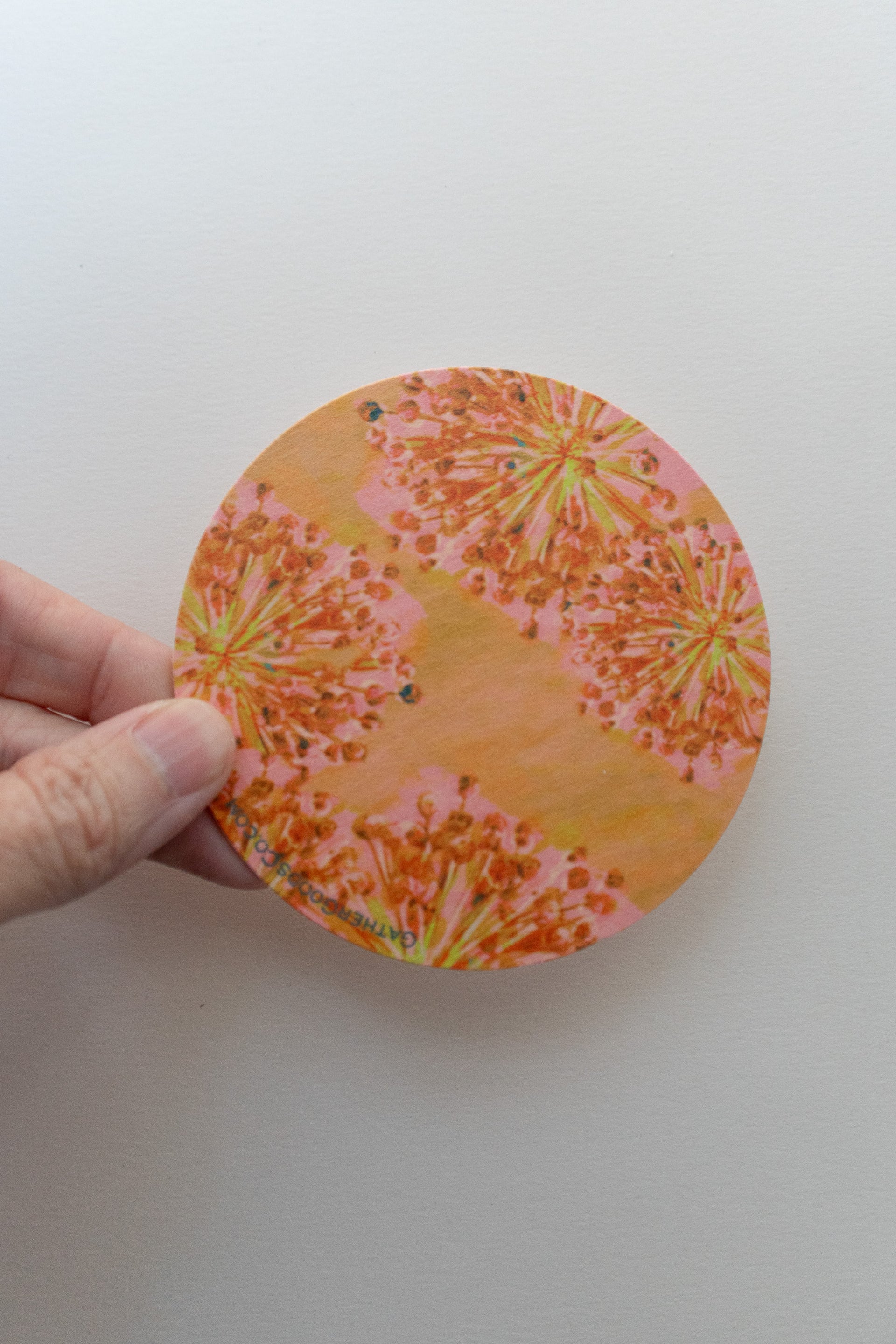 Golden Floral Pop Coasters, Set of Four - Gather Goods Co.