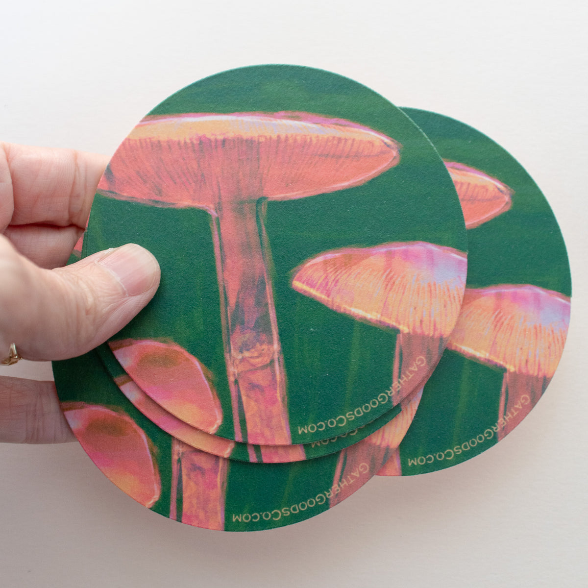 Psychedelic Mushroom Coasters, Set of Four – Gather Goods Co.