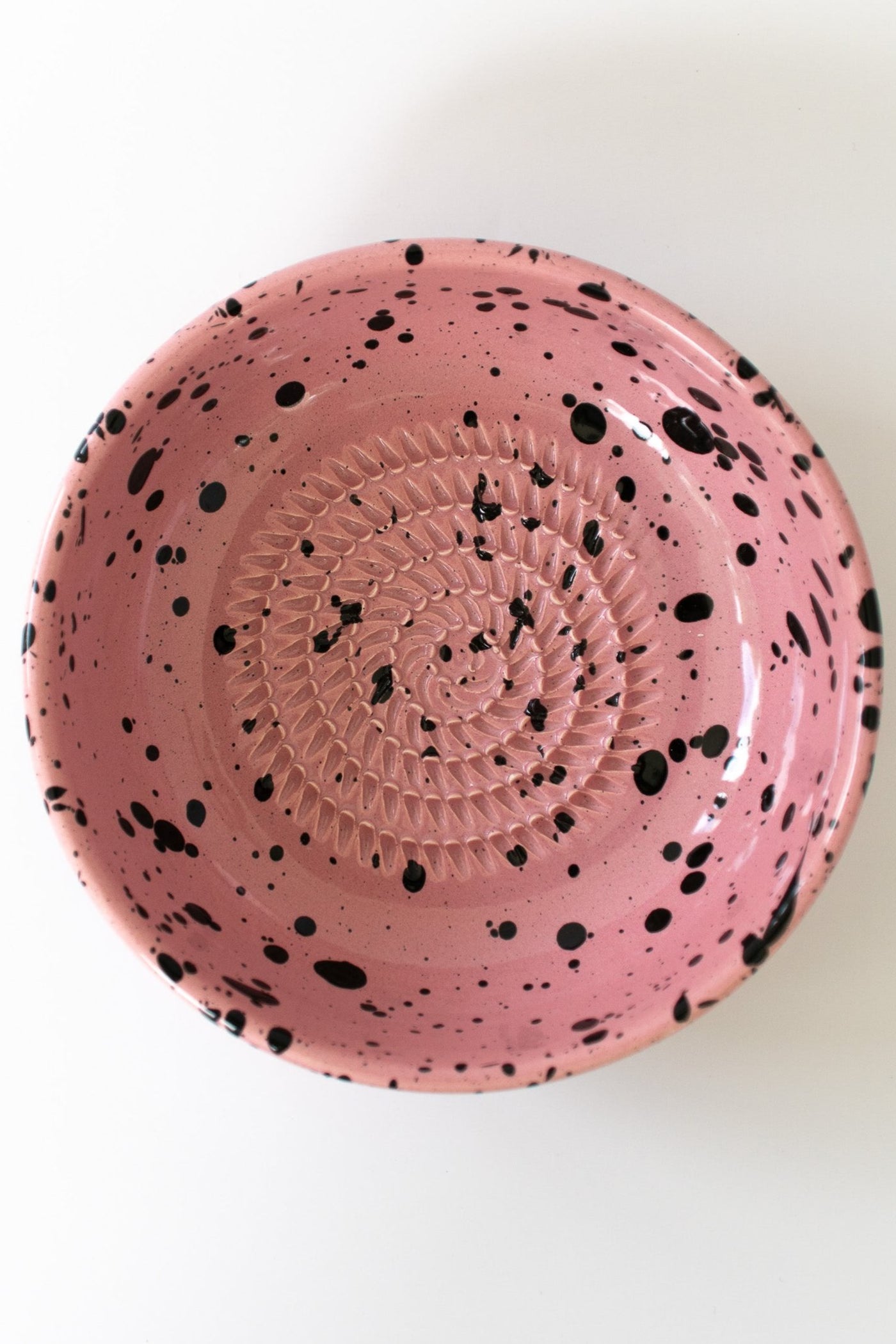 Ceramic Garlic Grater Plate in Pink - Gather Goods Co.
