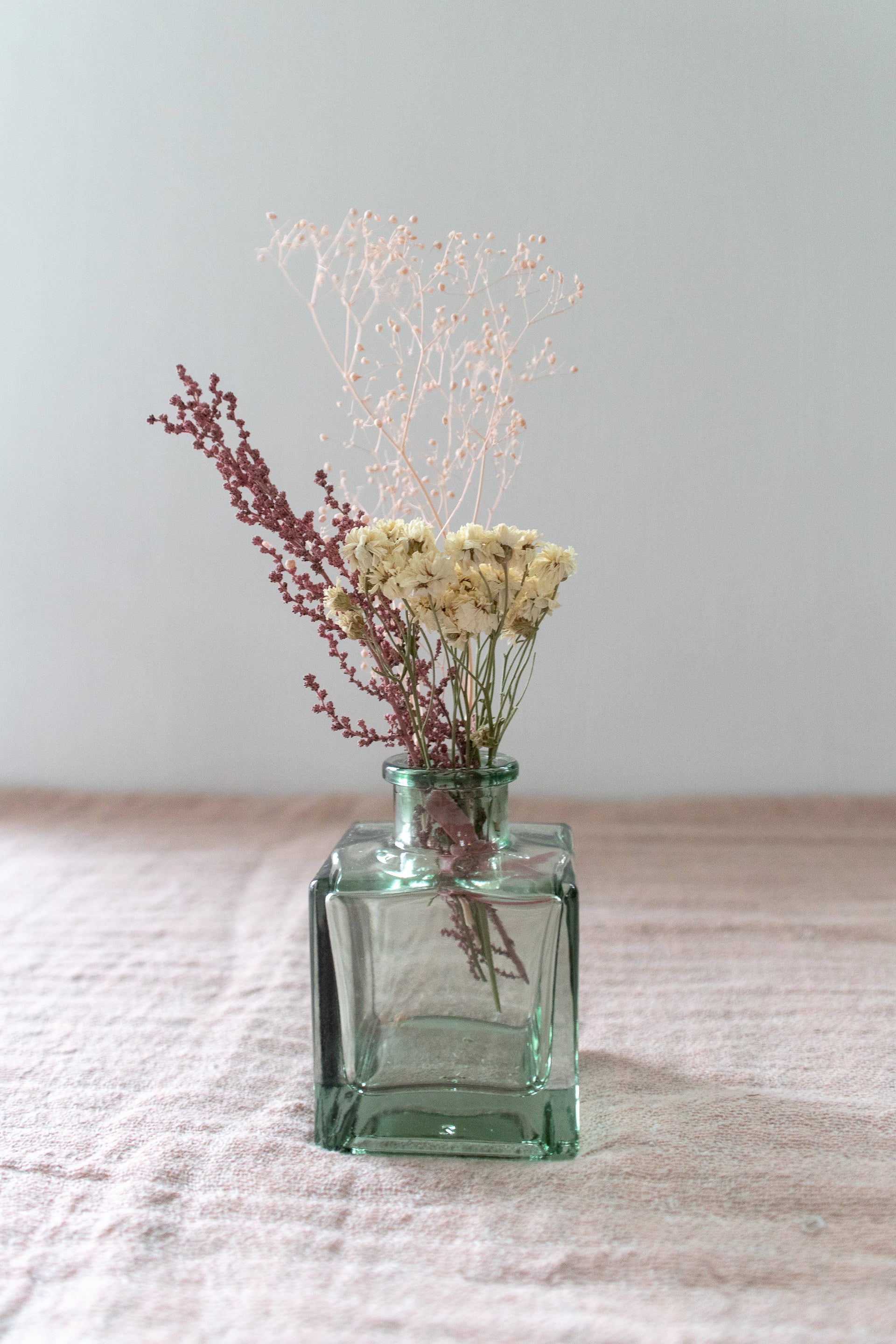 Micro Dried Flower Arrangement in A Glass Bud Vase - Gather Goods Co.