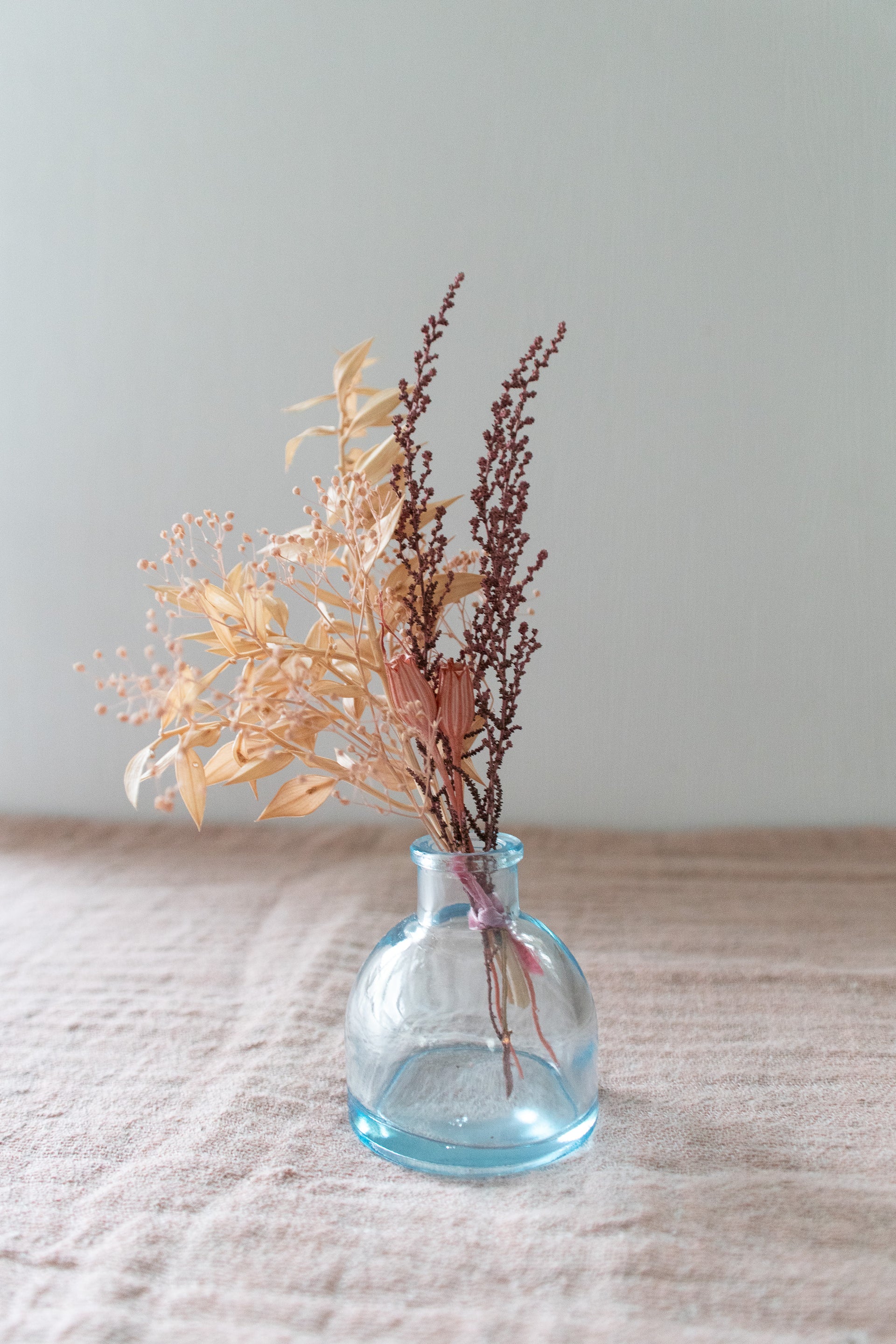 Micro Dried Flower Arrangement in A Glass Bud Vase - Gather Goods Co.