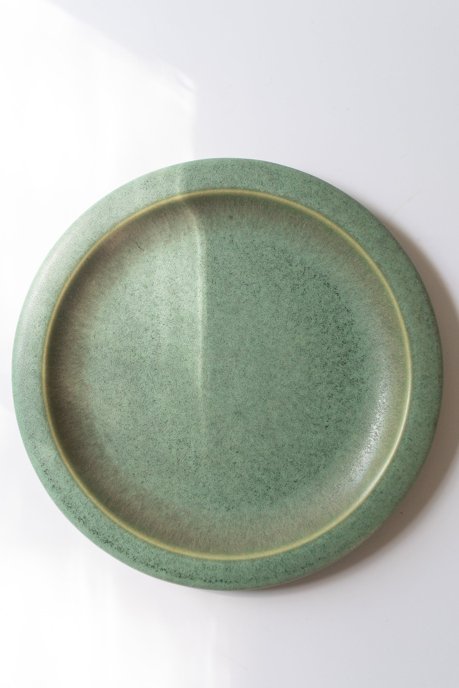 Green Ceramic Salad Plate in Eucalyptus - Gather Goods Co.