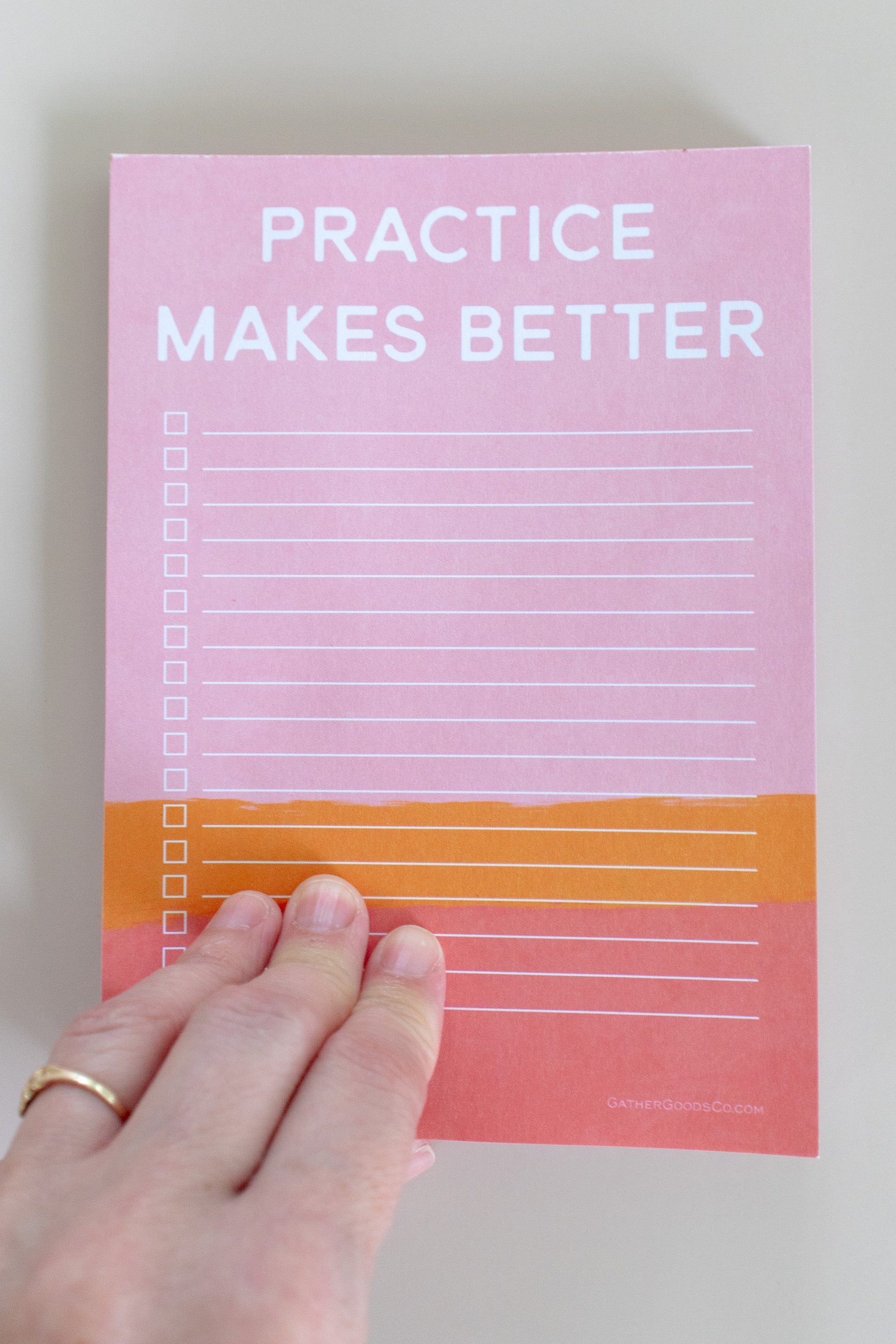 To Do List Notepad, Practice Makes Better - Gather Goods Co.