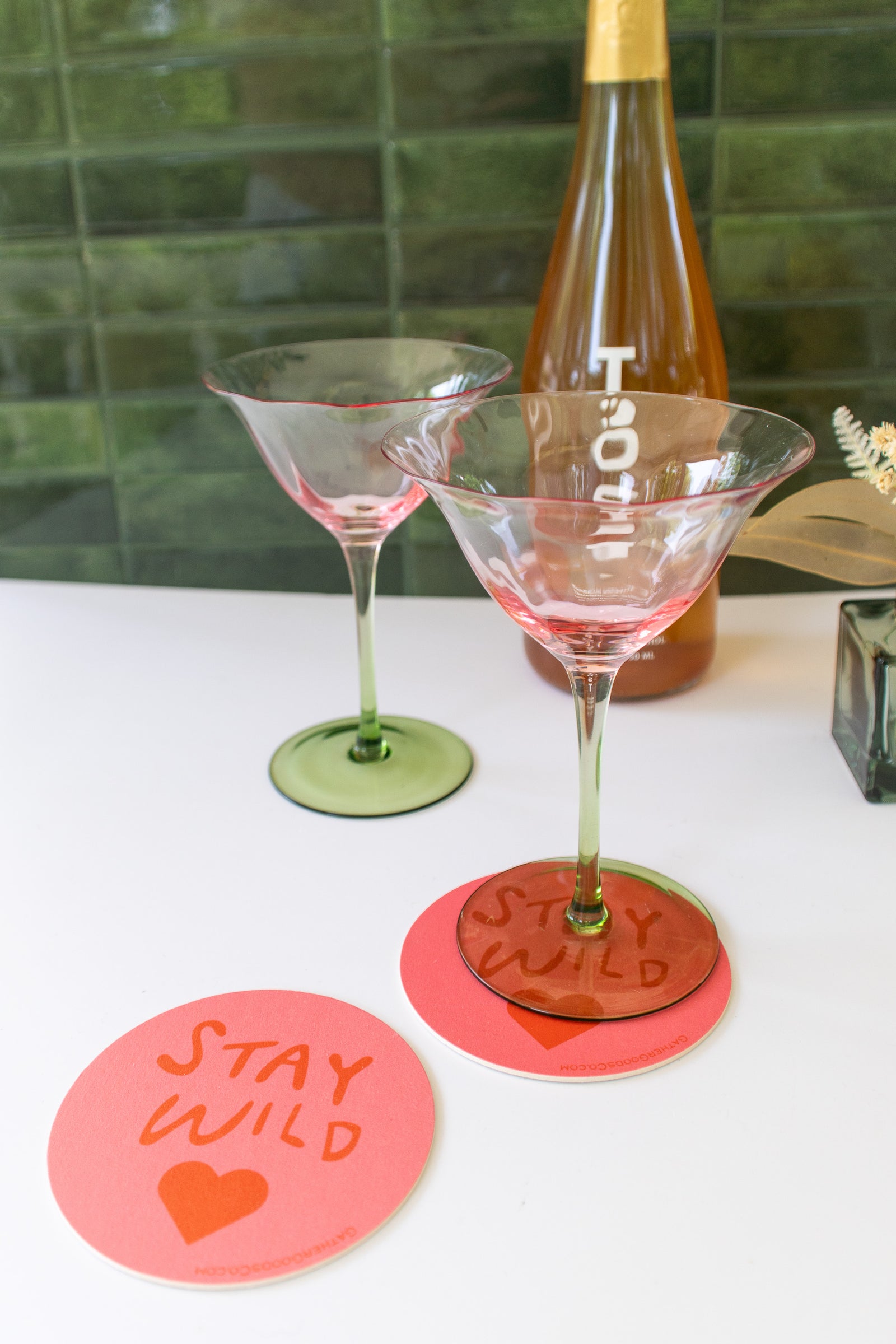 Tulip-Shaped Champagne Coupe Glass, Elegant Stemware - Gather Goods Co.