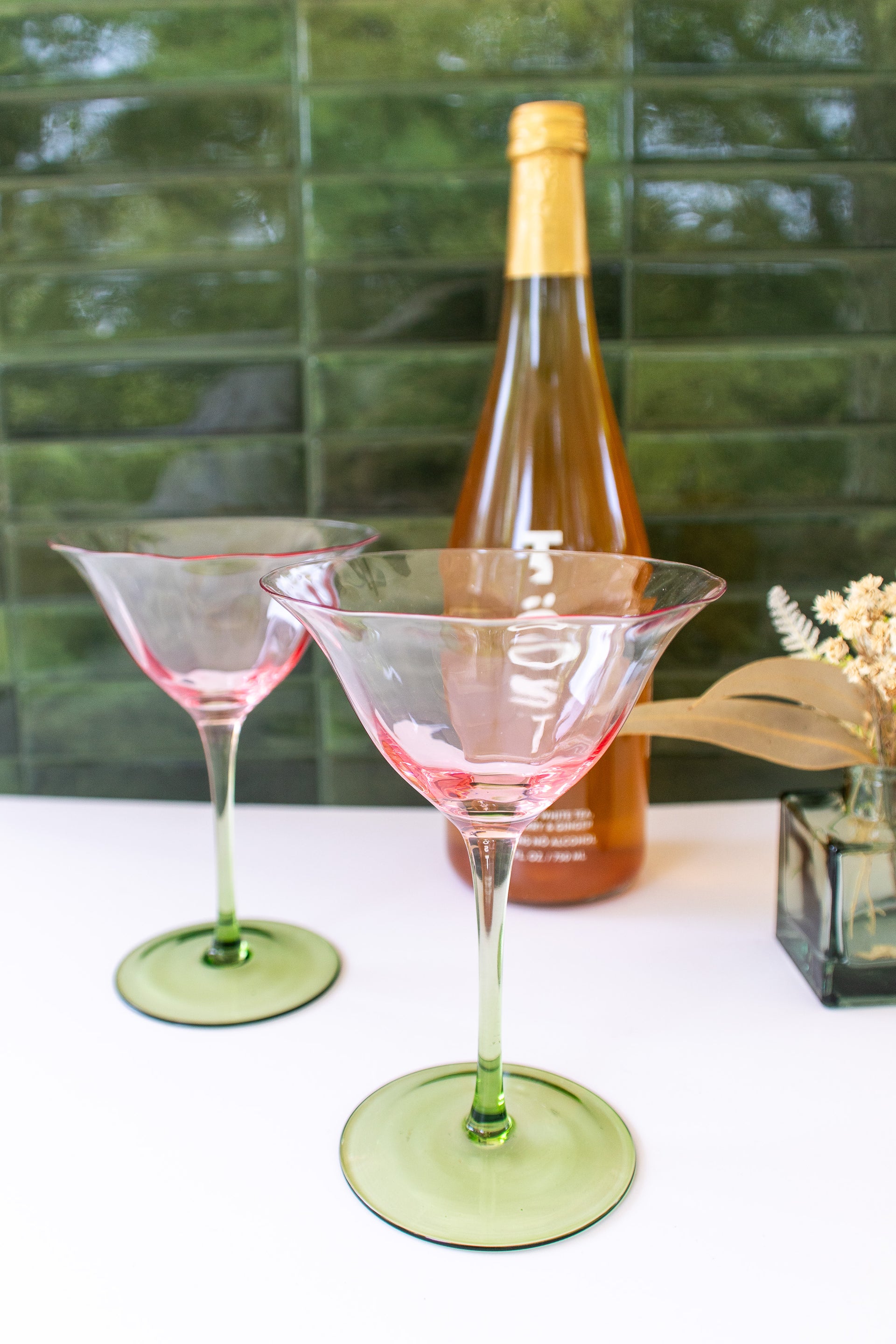 Tulip-Shaped Champagne Coupe Glass, Elegant Stemware - Gather Goods Co.