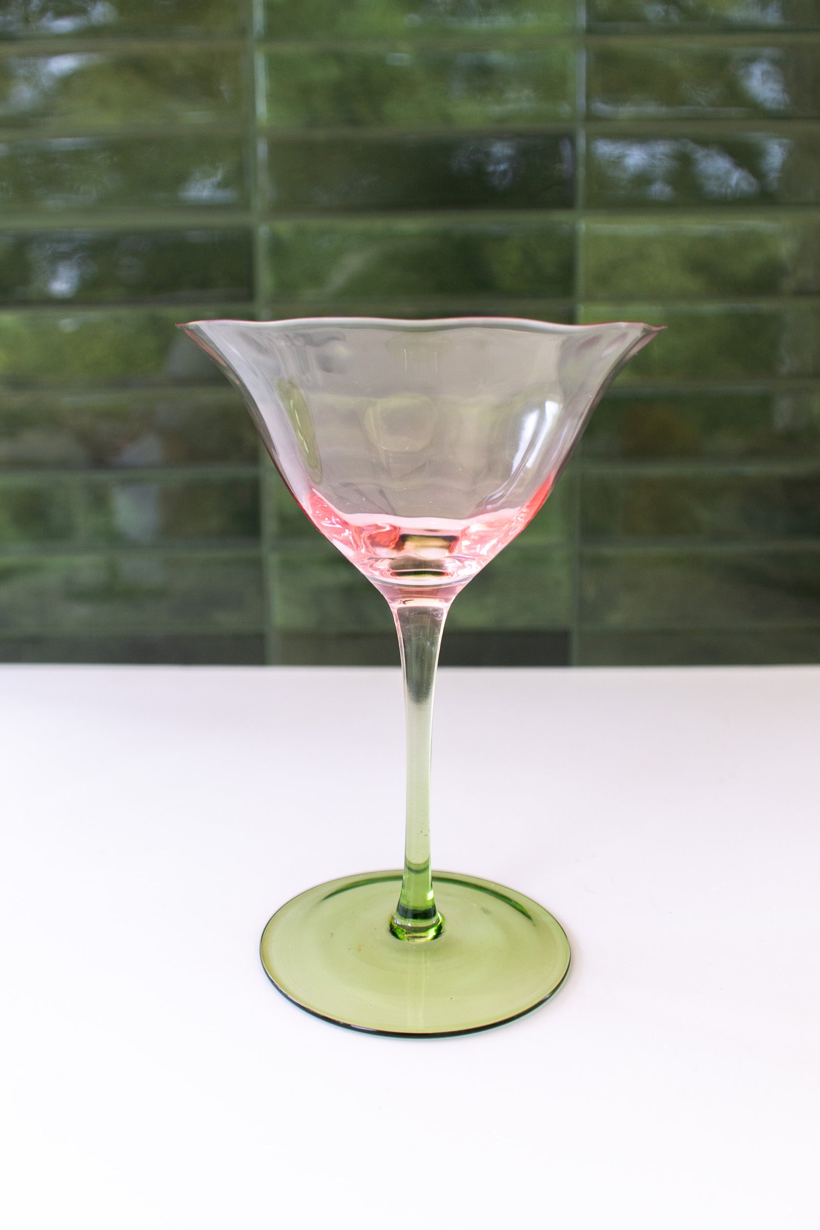 Tulip-Shaped Champagne Coupe Glass, Elegant Stemware - Gather Goods Co.