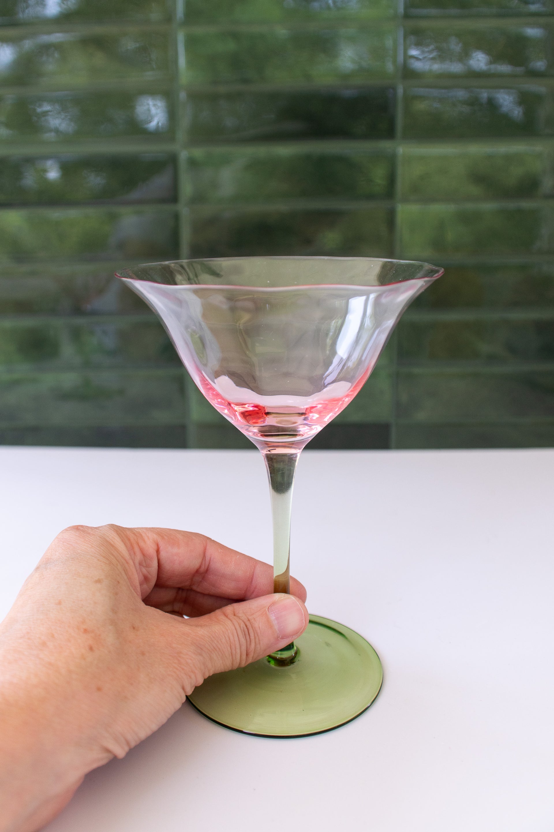 Tulip-Shaped Champagne Coupe Glass, Elegant Stemware - Gather Goods Co.