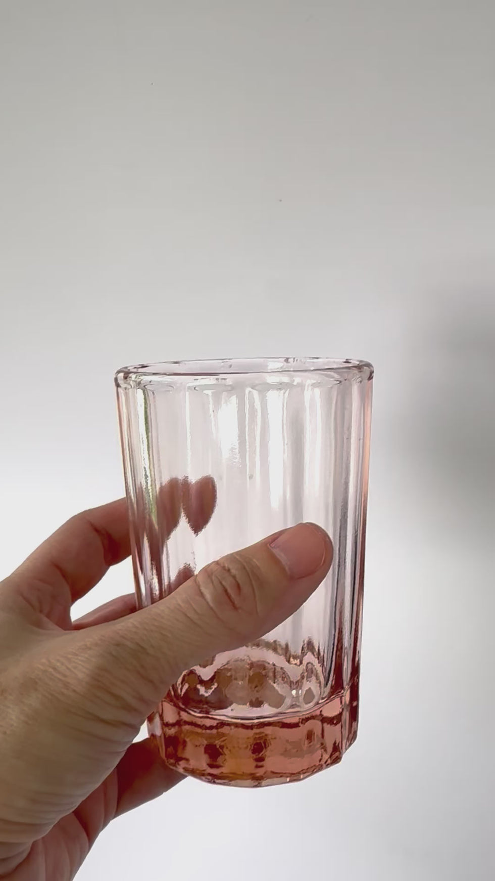 Pink Drinking Glass, Pink Depression Glass Aesthetic, Vintage Style Dr ...