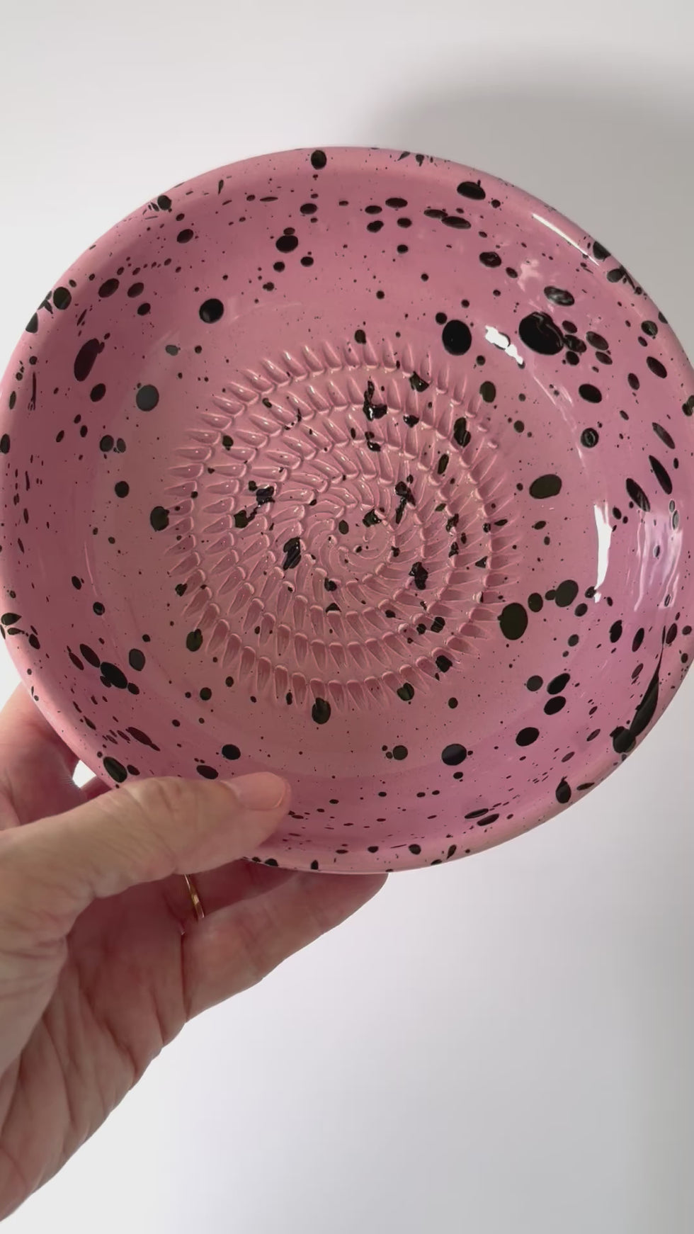 Ceramic Garlic Grater Plate in Pink - Gather Goods Co.