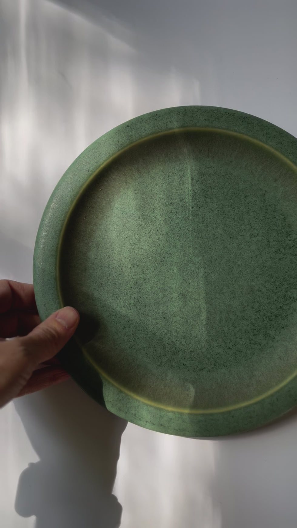 Green Ceramic Salad Plate in Eucalyptus - Gather Goods Co.