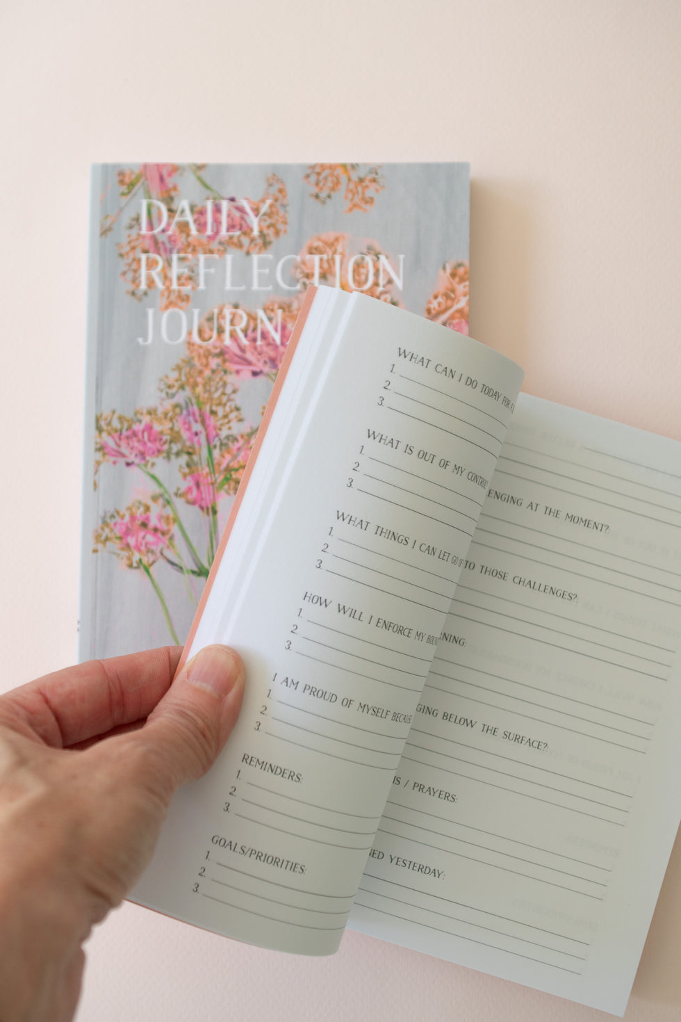 Daily Reflection Journal with Prompts, Pink - Gather Goods Co.