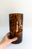 Brown Tortoise Shell Glass Flower Vase - Gather Goods Co.