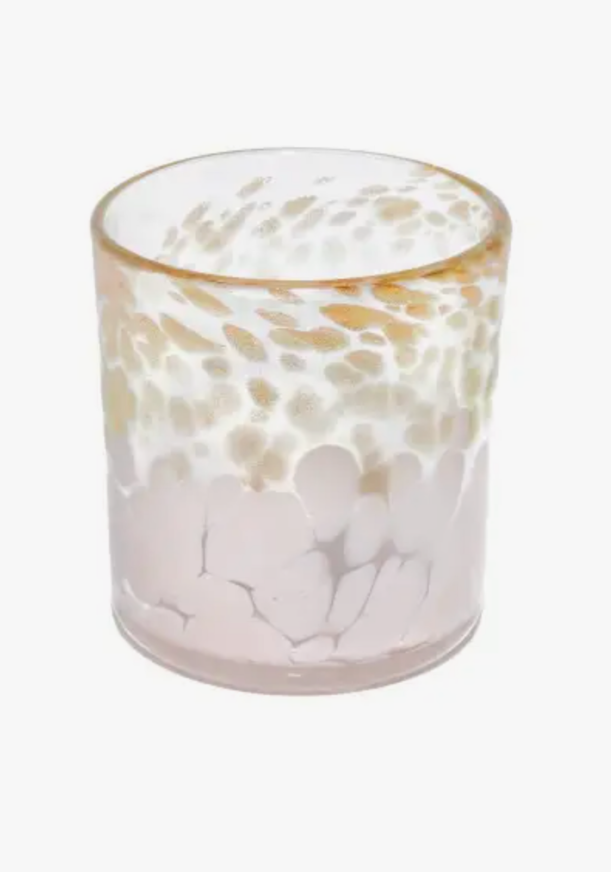 White Frosted Spotted Drinking Glass - Gather Goods Co.